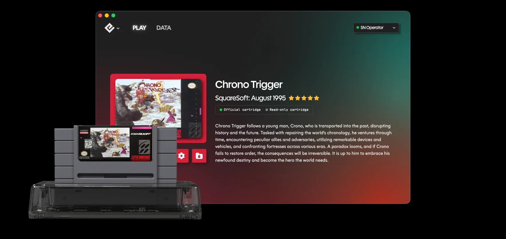 Epilogue lance un emplacement de cartouche Super Nintendo pour ton ...