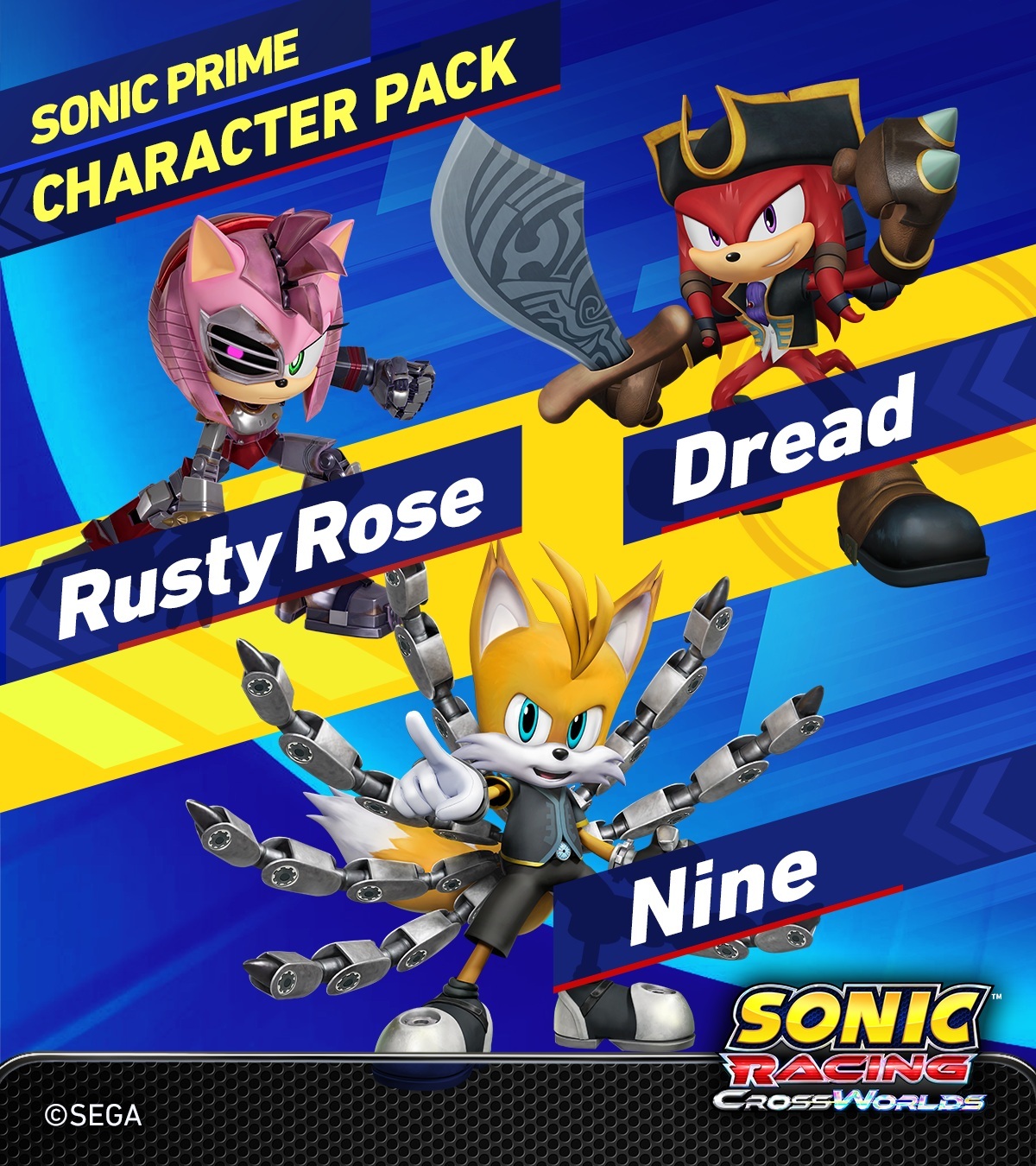 Jetez un coup d'œil au pack de personnages de Sonic Prime pour Sonic ...