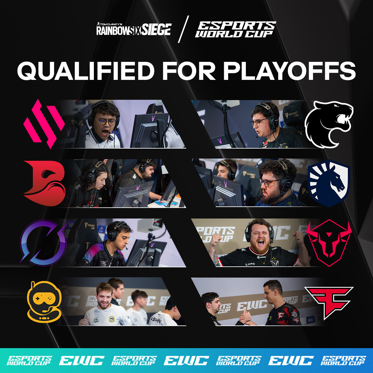 Il ne reste plus que 8 équipes dans le tournoi Esports World Cup ...