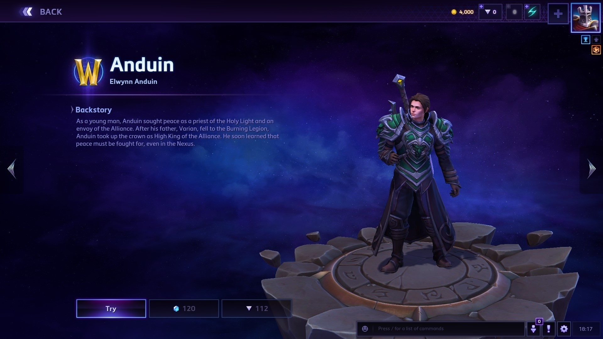 Anduin Wrynn arrive dans Heroes of the Storm