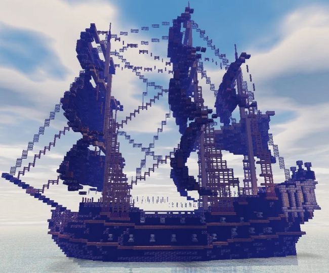 Le Black Peark de Pirates des Caraïbes reconstruit dans Minecraft