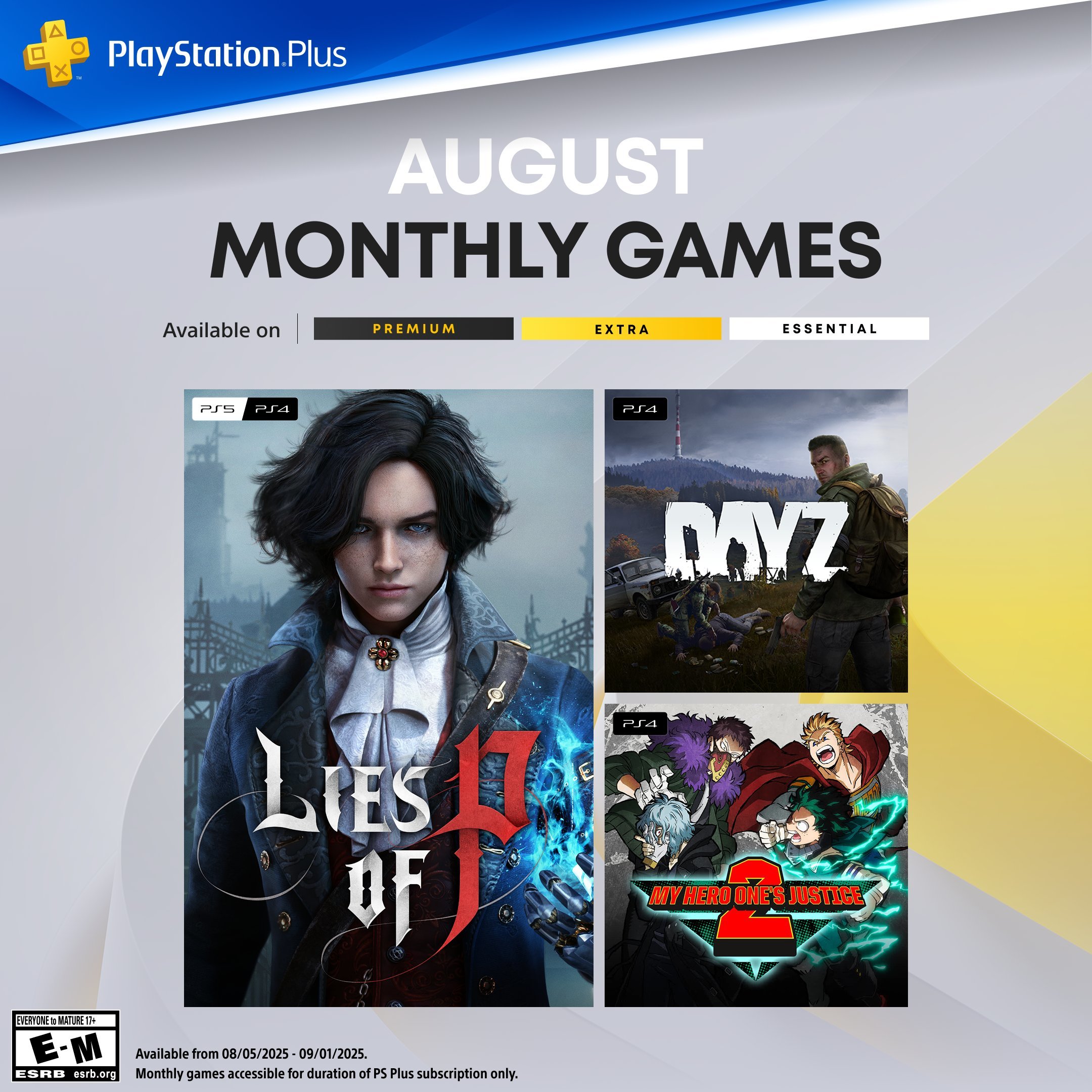 Lies of PLe jeu PS Plus Essential, Day Z et My Hero One's Justice 2 en tête d'affiche pour ce ...